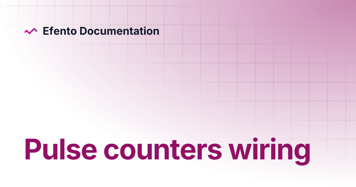 Pulse counters wiring | Efento BLE loggers | Efento Documentation